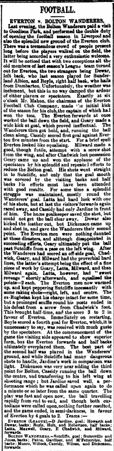 The Opening of Goodison Park! – A Picnic, a Firework Display, a ...