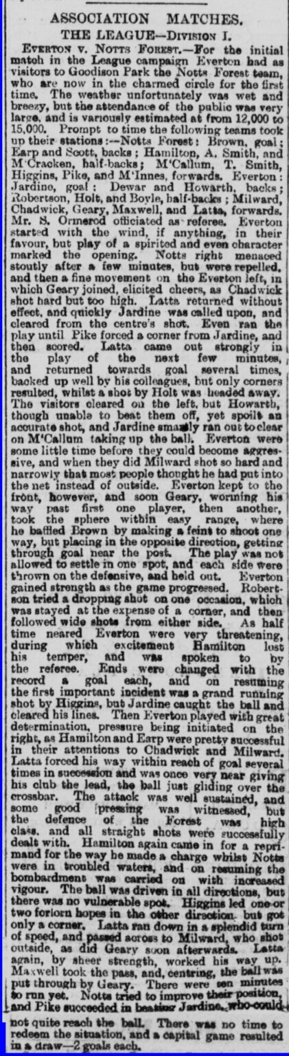 The Opening of Goodison Park! – A Picnic, a Firework Display, a ...